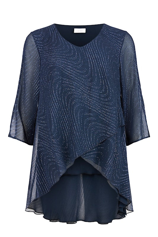 GODSKE navy rhinestone top – The Forgotten Lady