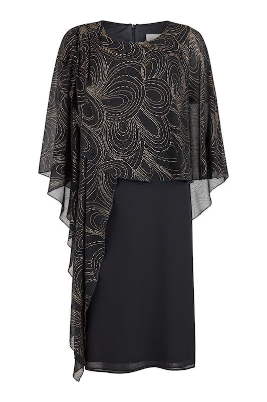 GODSKE black and gold overlay dress – The Forgotten Lady